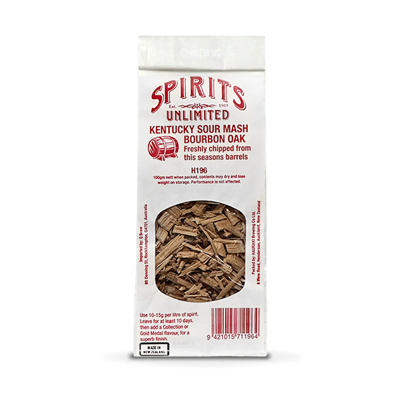 Spirits Unlimited Kentucky Sour Mash Bourbon Oak Chips 100g — Brew HQ
